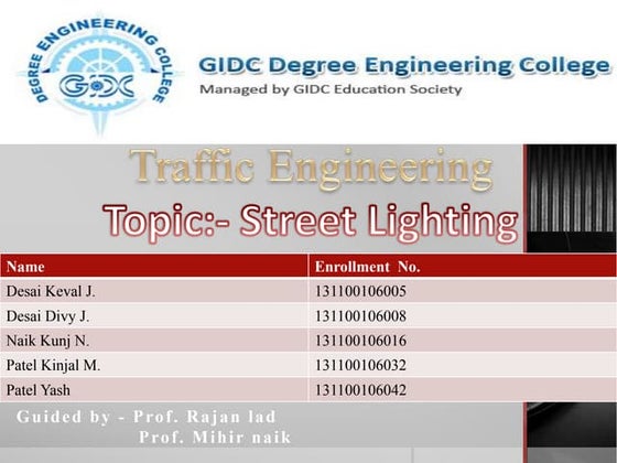 Presentation of automatic street light | PPT