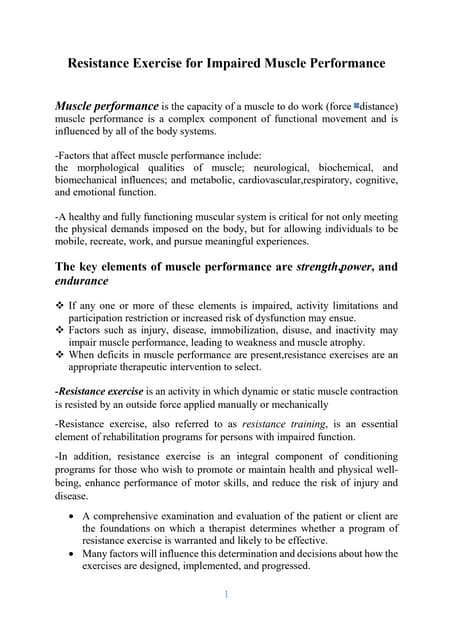 Principles and techniques of strengthening exercise | PPTX