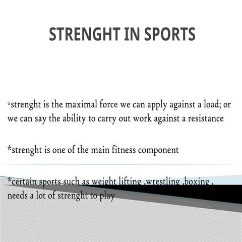 STRENGHT IN SPORTS:COMPONENTS OF PHYSICAL FITNESS | PPTX
