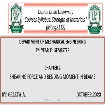 strength-I 'Chapter-2'.pdf,Department of Mechanical Engineering, Dambi ...