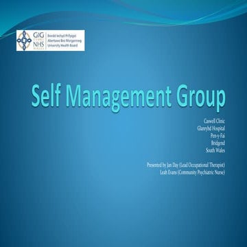 Caswell Clinic- Self management group- PEN 2016 | PPT