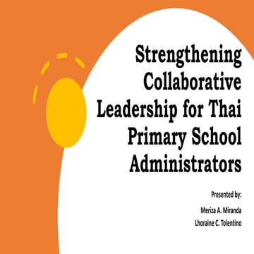 Strengthening Collaborative Leadership for Thai Primary School ...