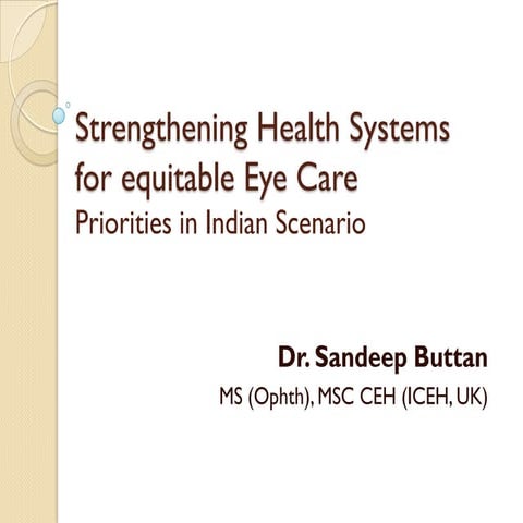 Strengthening health systems for equitable eye care | PDF
