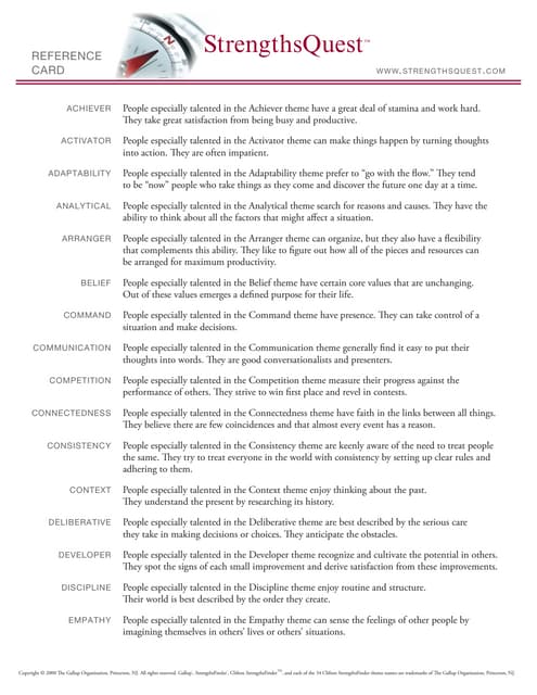 StrengthsQuest | PDF