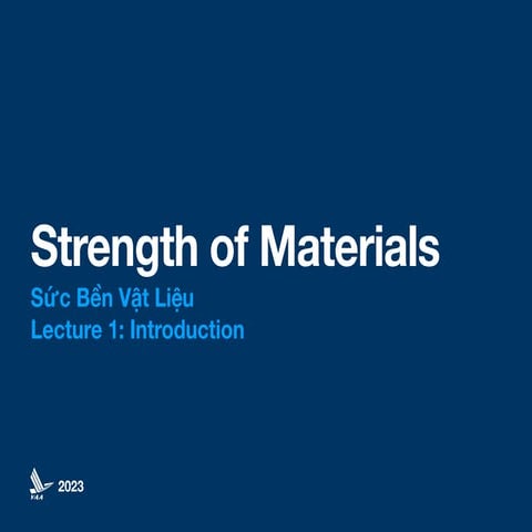 Strength_Materials_Lecture1.pdf for Vietnamese student | PDF