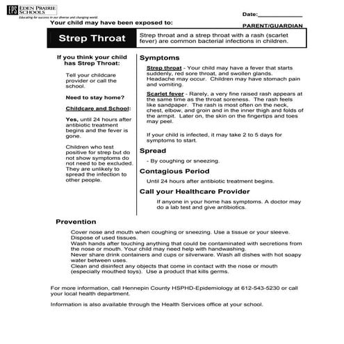Strep throat | PDF | Ear, Nose and Throat Conditions | Diseases and ...