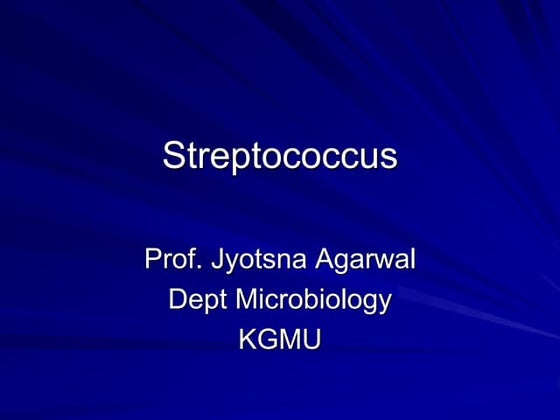 Streptococcus | PPT | Infectious Diseases | Diseases and Conditions