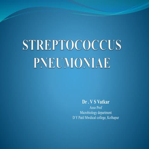 Streptococcus pneumoniae | PPTX