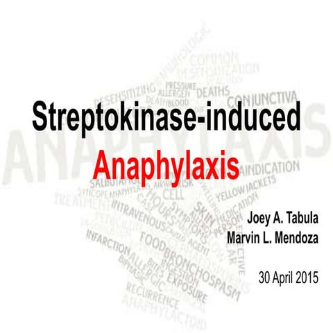 Streptokinase anaphylaxis | PPTX