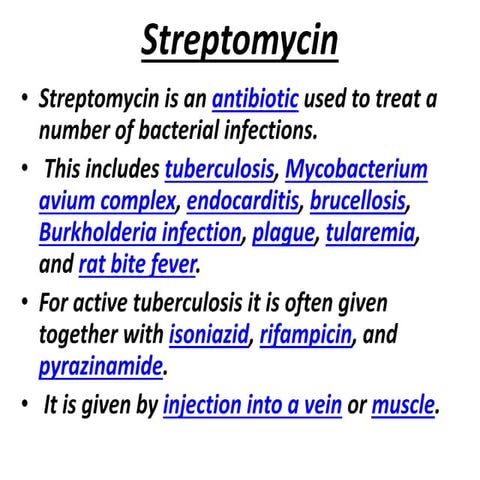 Streptomycin structural features | PPTX