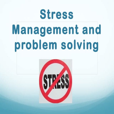 Stress Management for teachers | PPT