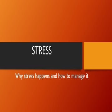 COPING WITH STRESS POWERPOINT PRESENTATION | PPTX