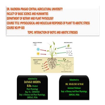 Stress in plants | PPT