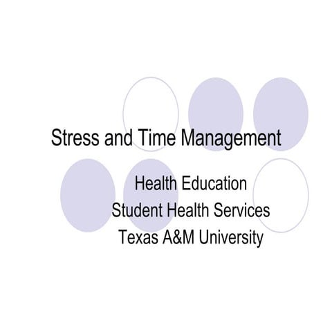 Stress And Time Management Hll | PPT