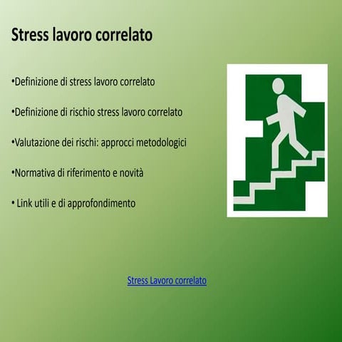 Stress lavoro correlato | PPTX