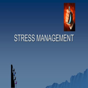 STRESS-MANAGEMENT presentation for seminars | PPT