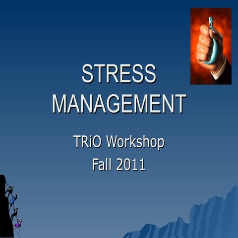STRESS-MANAGEMENT POWERPOINT PRESENTATION | PPT