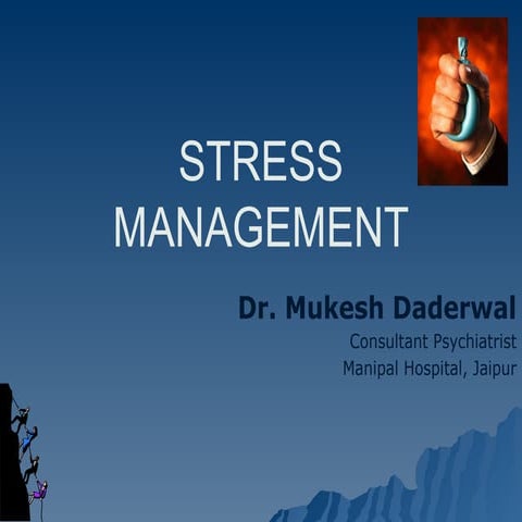 Stress management and mental health awareness | PPTX