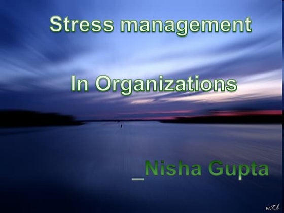 Stress management techniques | PPT