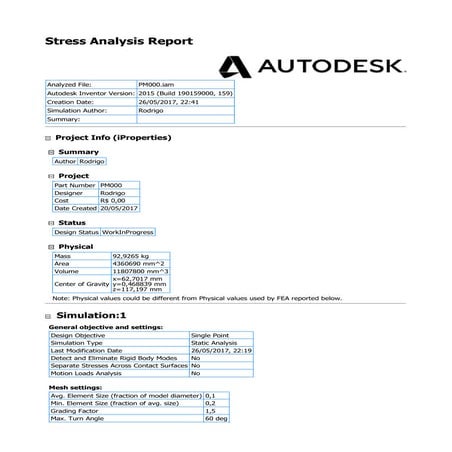 Stress analysis report | PDF