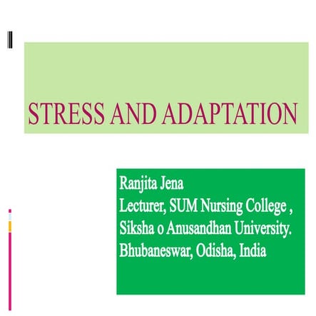 Stress and adaptatiton | PPTX