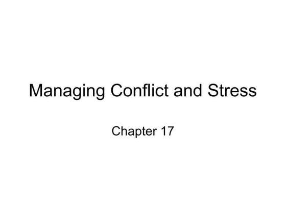 Conflicts and Stress | PPTX | War and Conflicts