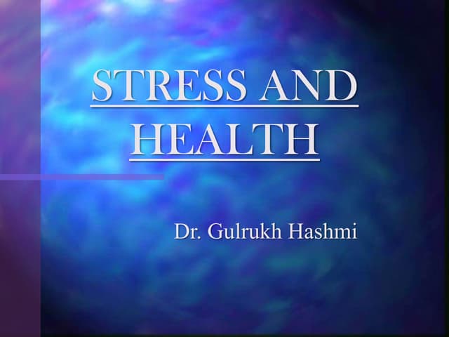 Psychology unit iv -stress | PPTX