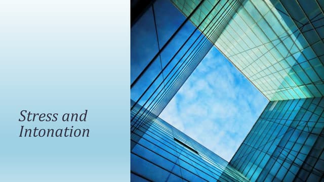 Rising and Falling Intonation | PPTX | Education