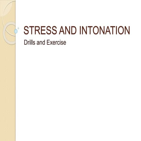 Stress and intonation drills | PPTX