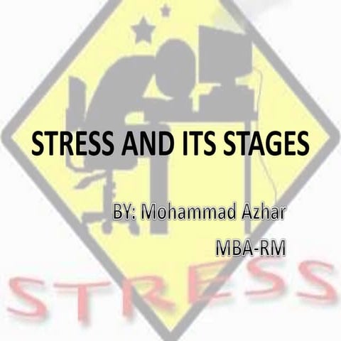 Stress and its stages final | PPTX
