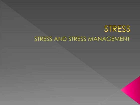 keep stress under control | PPTX