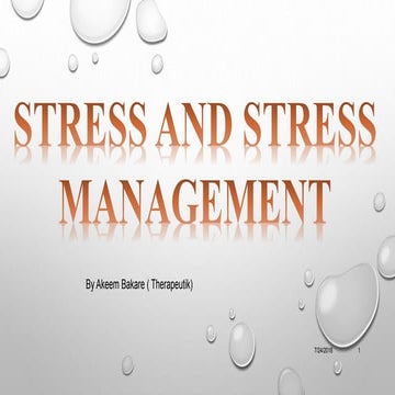 Stress and stress management | PPT