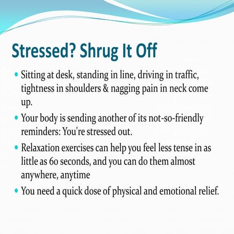 Stressed Shrug It Off | PPTX