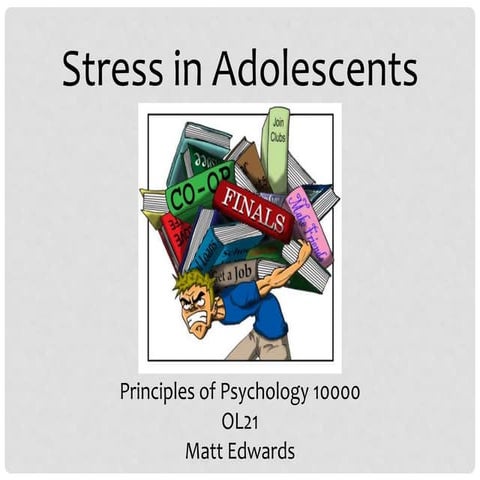Stress in Adolescents | PPTX