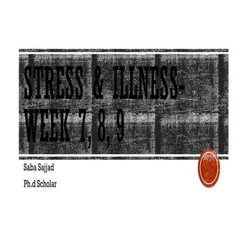 Stress and Illness Health Psychology.pptx