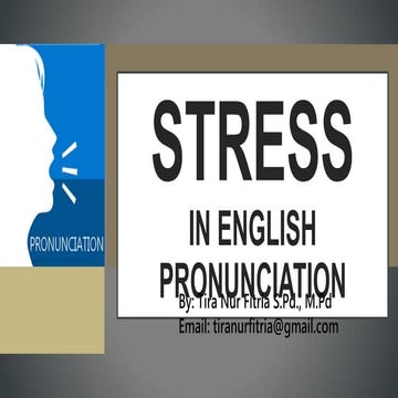 Stress in English Pronunciation | PPT