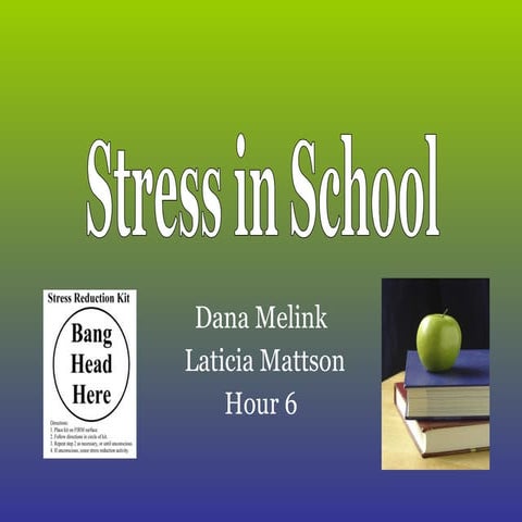 Stress In School | PPT
