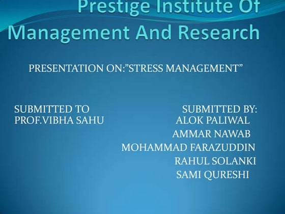 Stress management | PPT