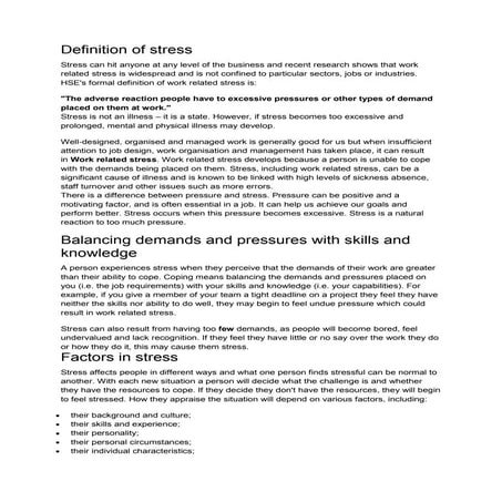 Stress management | PDF