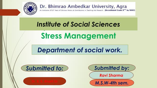 COPING WITH STRESS POWERPOINT PRESENTATION | PPTX