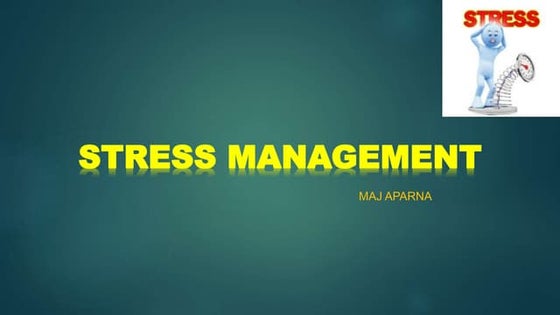 Stress management techniques | PPT