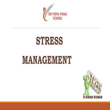 Stress management for teachers and students | PPTX