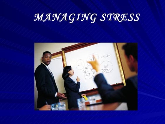 Stress Management At Workplace | PDF