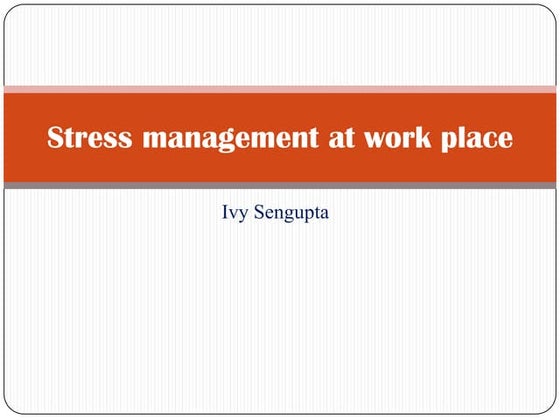 Stress Management (Comprehensive) PowerPoint Presentation 171 slides ...