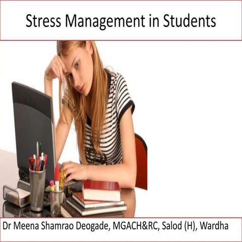 Stress management in students | PPTX