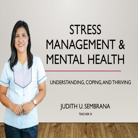 Stress Management Mental Health Presentation Pptx