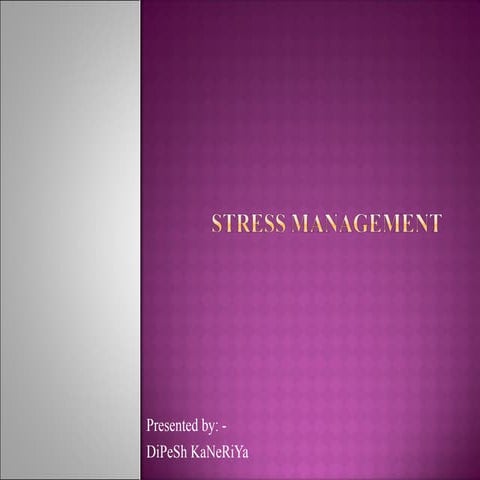 ppt on Stress management | PPT