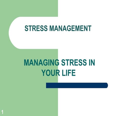 Stress management presentation | PPS | Mental Health | Diseases and ...