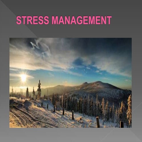 Stress management presentation | PPT