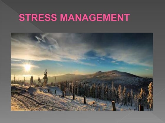 Managing stress levels | PDF